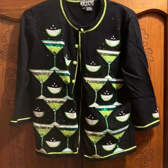 berek | Sweaters | Berek Sweater Wgreen Toned Martini Glasses Limes ...